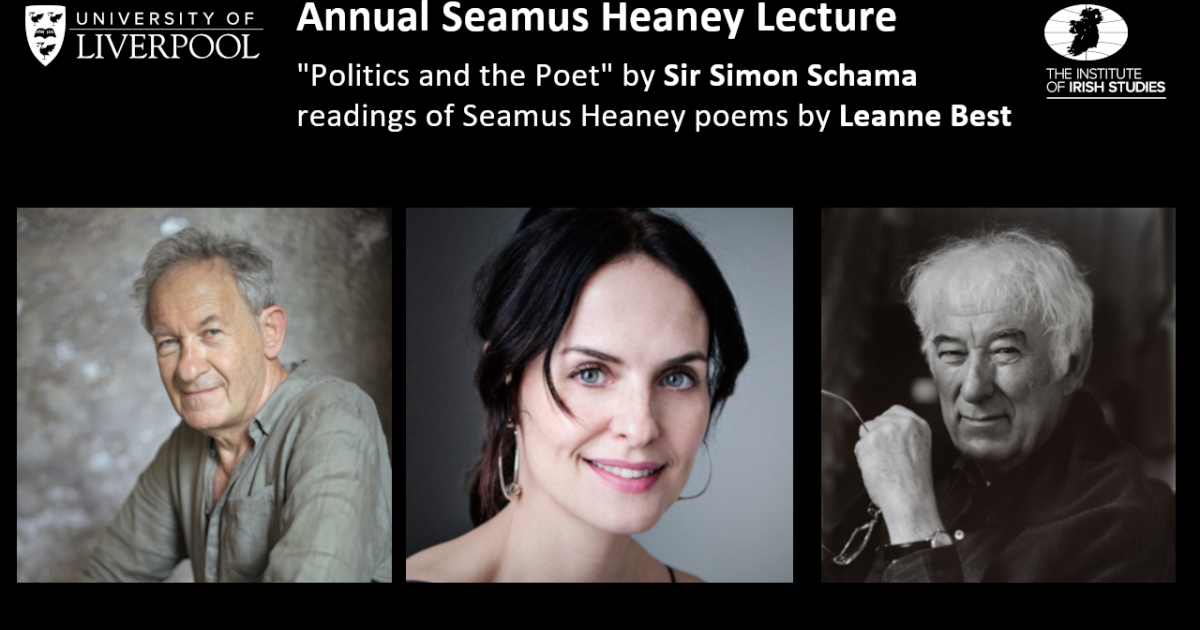 The 2025 Seamus Heaney Lecture: ‘Politics and the Poet' by Sir Simon ...