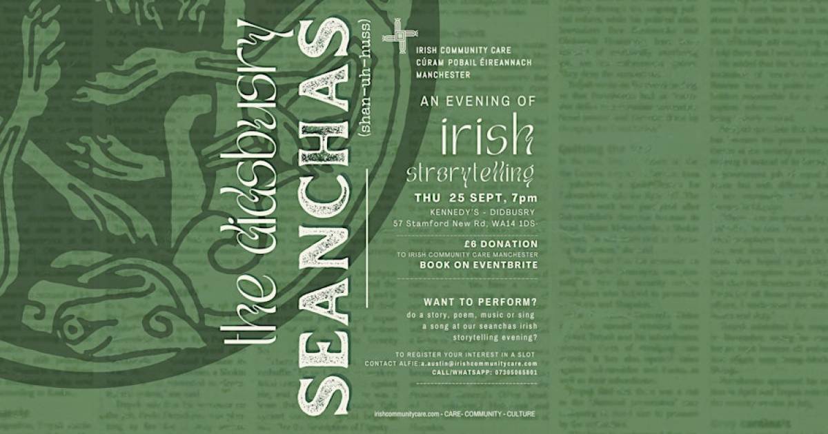 Didsbury Seanchas: Irish Storytelling Evening - Irish in Britain